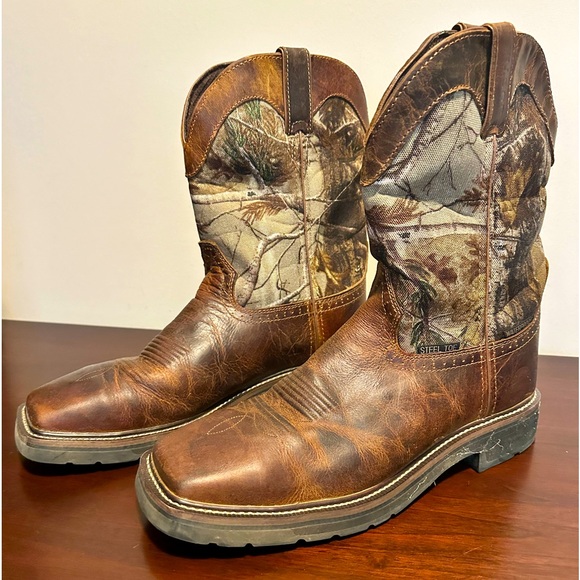 Justin Boots | Shoes | Justin Trekker 1 Waterproof Brown Camo Steel Toe ...